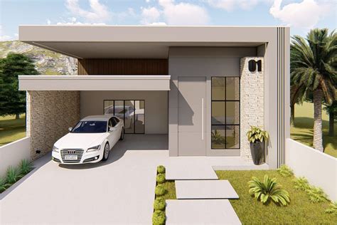 Planta De Casa Com 3 Quartos Um Deles Sendo Suíte Master Com Closed