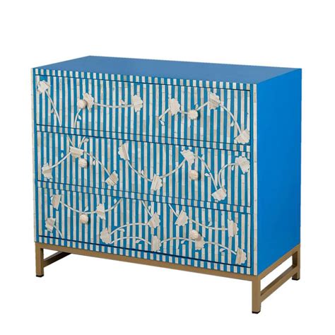 Комод синий инкрустация костью Blue Flowers по цене 169 000 руб. купить ...