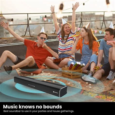 Portronics Sound Slick 5 80w Bluetooth Wireless Soundbar With Led Display Remote Control Black