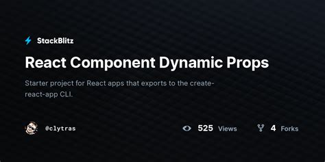 React Component Dynamic Props Stackblitz