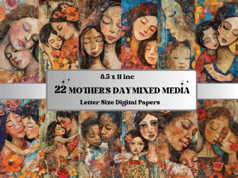 Mothers Day Mixed Media Art Collage Graphic By Giraffecreativestudio