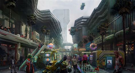 Papel De Parede Cyberpunk Obra De Arte Cidade Futuris
