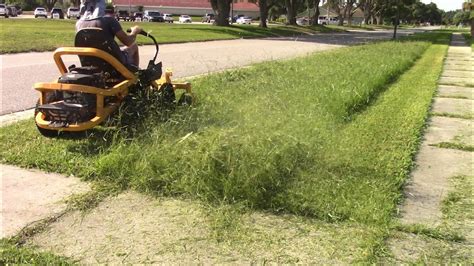 Mowing Tall Thick Grass 18 Cub Cadet Zt1 Wide Open Youtube