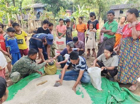 မင်းပြားက ရီဖီးသင့်ရပ်ရွာ ၁၄ ရွာကို တပတ်စာ စားနပ်ရိက္ခာတိ Ula Aa ထောက်ပံ့ Arakan Princess Media