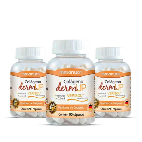 Kit Colágeno Dermup Verisol Vitaminas Caps Maxinutri em Promoção Ofertas na Americanas
