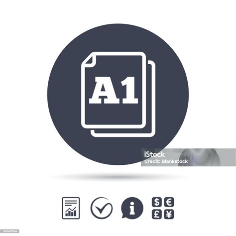 용지 크기 A1 표준 아이콘크기 문서 기호까지 0명에 대한 스톡 벡터 아트 및 기타 이미지 0명 개념 고급 Istock