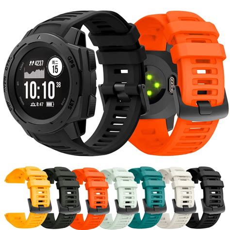 สำหรับGarmin Instinctยุทธวิธีสมาร์ทนาฬิกาสายคล้องคอกีฬาซิลิโคนสายคล้อง ...