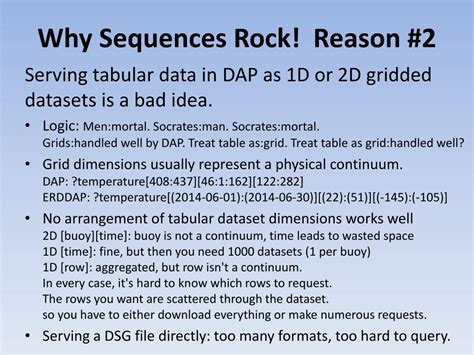 Ppt Dap Erddap And Tabular Sequence Datasets Powerpoint