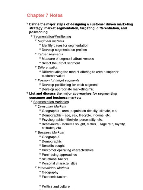 Segmentation Targeting And Positioning Notes Pdf Market