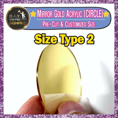 Mirror Gold Circle Round Acrylic Sheet Pre Cut And Customized Size2