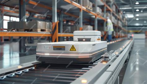 Premium Photo Agvbased Parcel Sorting Robot System With Tilt Tray Efficient Handling