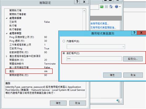Iis 取得 Iis 應用程式集區application Pool 自定帳戶的相關資訊 亂馬客 點部落