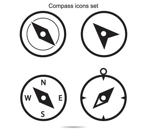 Compass Icons Set 27440211 Vector Art At Vecteezy