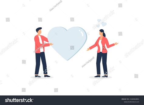 Young Man Confesses His Love Woman Stock Vector Royalty Free