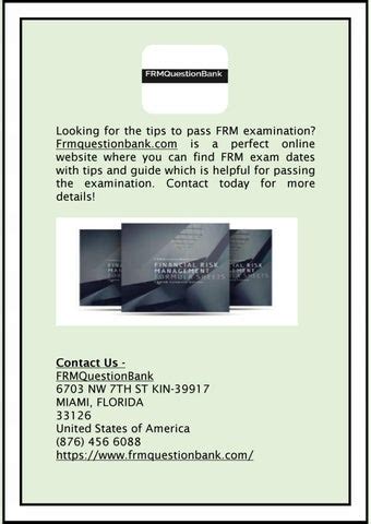FRM Test Practice Or Sample Questions By Frmquestionbank Issuu
