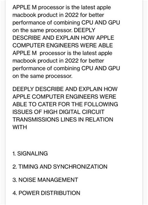 solved on the same processor deeply describe and explain