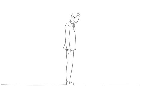 거대한 손의 화가 난 만화는 사업가 직원에게 손가락을 가리킵니다 일자리 감소 또는 해고에 대한 은유 한 라인 아트 스타일
