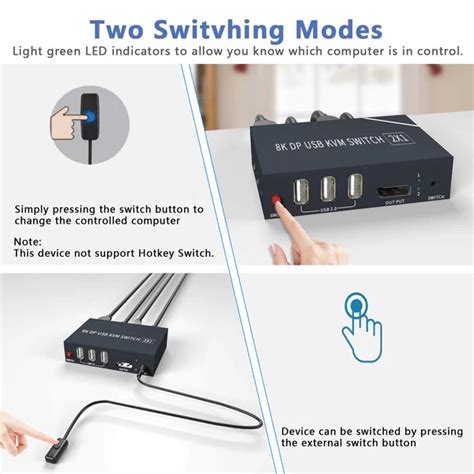 8K 21 DP USB KVM Switch Honorstand Technology Co Limited
