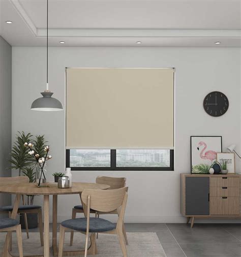 custom cream dawn roller blind