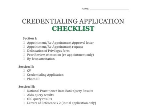 Credentialing Checklist Asc Solutions Library