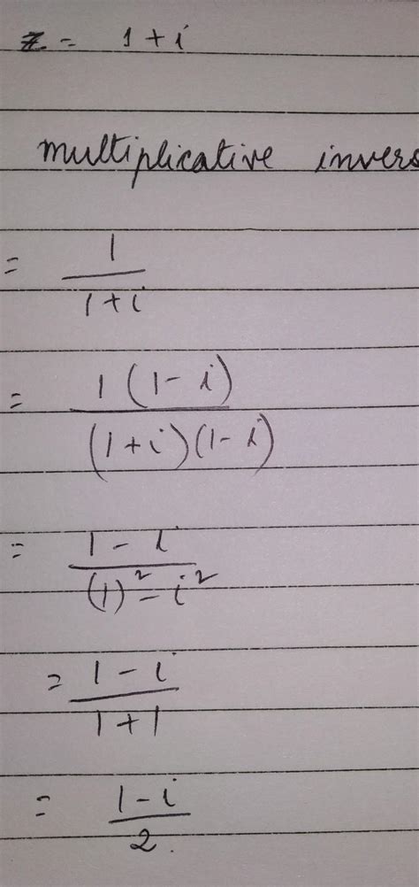 Solved Find Multiplicative Inverse Of 1 I Brainly In