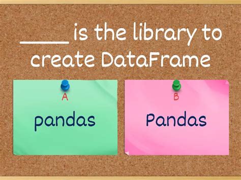 pandas dataframe quiz