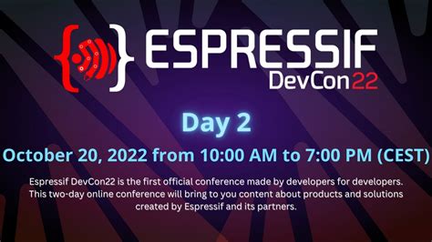 Espressif Devcon Oct Day Youtube