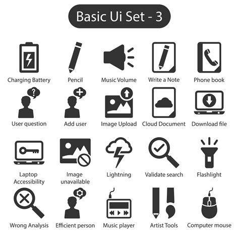 Basic Ui Icon Pack 4493420 Vector Art At Vecteezy