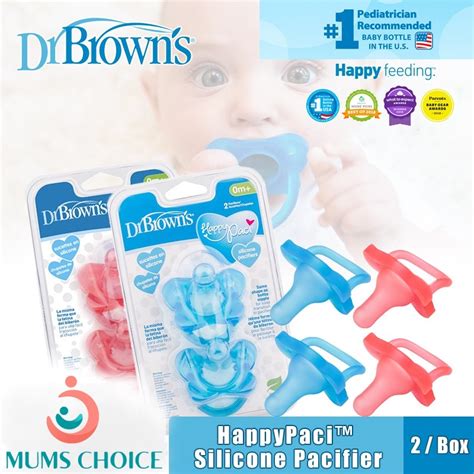 Dr Browns™ Happypaci™ Silicone Pacifier 2 Count Pink Blue 0 6m