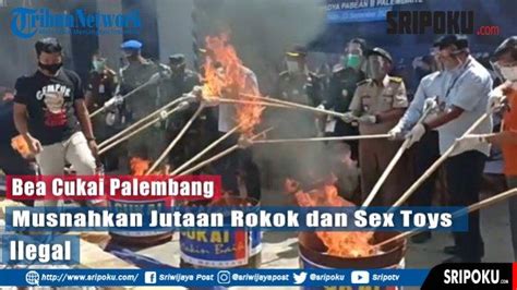 Video Bea Cukai Palembang Musnahkan Jutaan Rokok Dan Sex Toys Ilegal