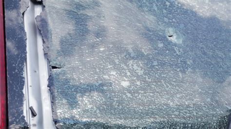 Broken Rear Window In A Car During An Accident Safe Movement Glass