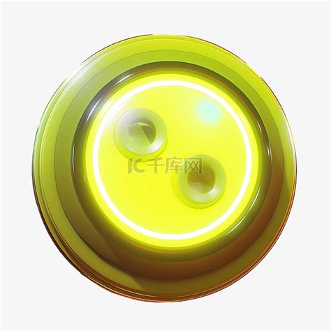 黄色霓虹灯按钮 发光的霓虹灯按钮素材图片免费下载 千库网