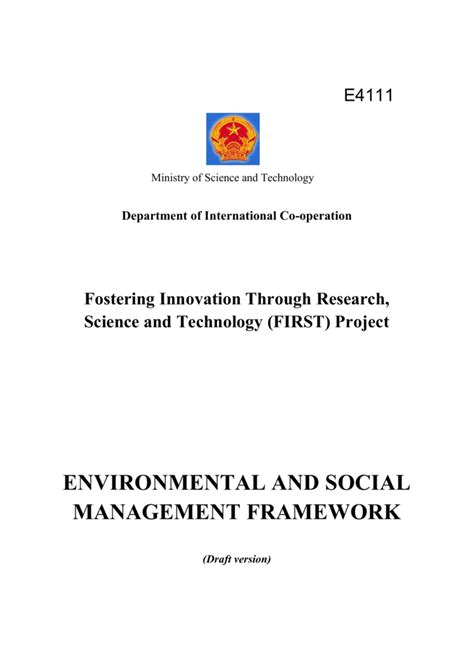 Annex1 Environmental And Social Safeguards Checklist
