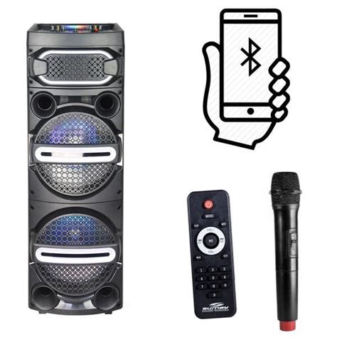 Caixa Som Amplificada Sumay Spider 2 1000w Rms Microfone Bluetooth