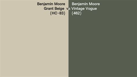 Benjamin Moore Grant Beige Vs Vintage Vogue Side By Side Comparison