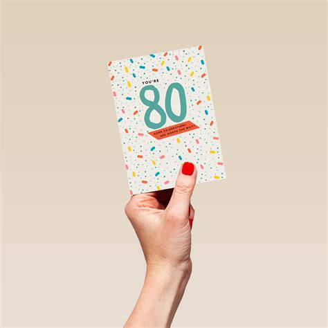 Personalised 80th Birthday Celebration Card Hallmark