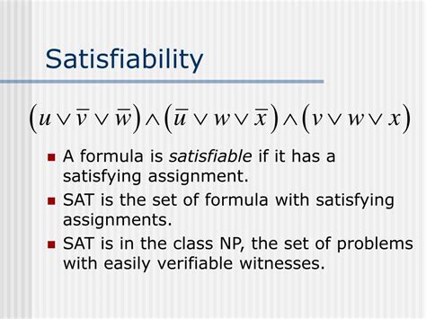 Ppt The Computational Complexity Of Satisfiability Powerpoint