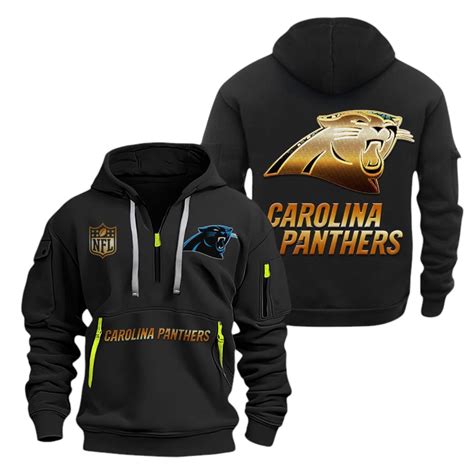 Carolina Panthers Half Zip Hoodie Multi Pocket Custom Name Mytown