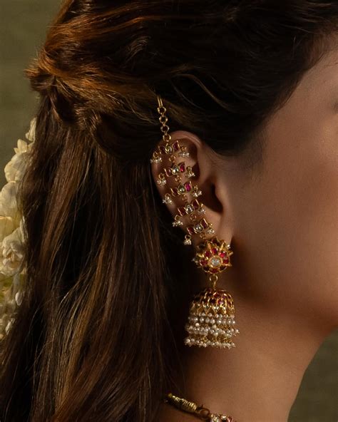 Traditional Bridal Ear Cuffs From Shivshahi • South India Jewels