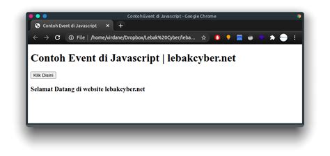 Membuat Event Di Javascript Lebak Cyber