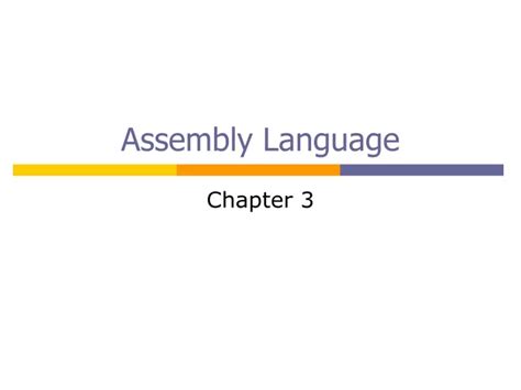 Ppt Assembly Language Powerpoint Presentation Free Download Id9618998