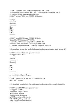 Mengenal Operasi Dasar Sql PDF