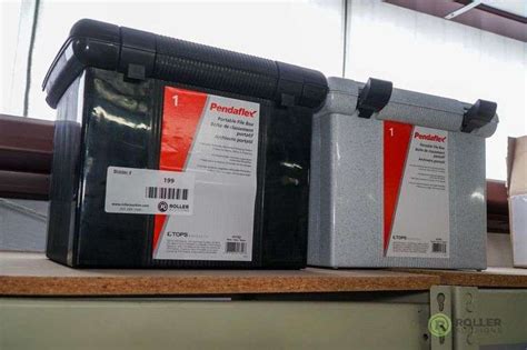 2 Pendaflex Portable File Boxes Roller Auctions