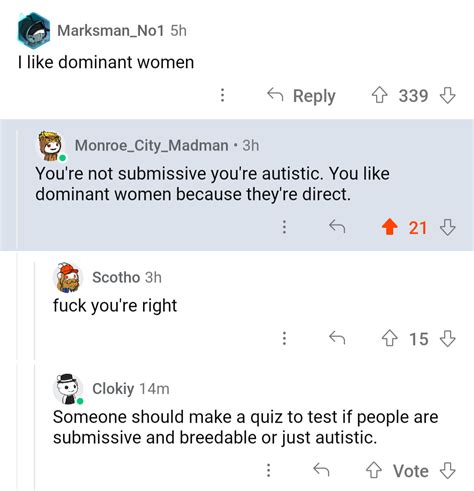 Take The Quiz Submissive And Breedable Or Autistic R F1nn5ter