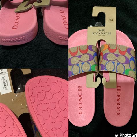 Coach Slides Womens Fashion Footwear Flats And Sandals On Carousell