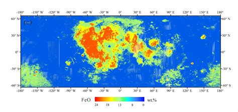 新的月表主要氧化物和Mg 数值地图 首页 中国地质大学 武汉 行星科学研究所