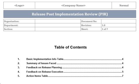 Release Management Templates Bundle Techno Pm Project Management