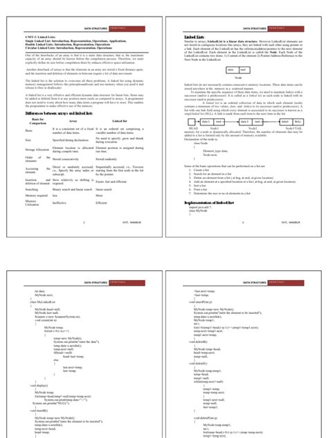 Differences Between Arrays And Linked Lists Pdf Pointer Computer