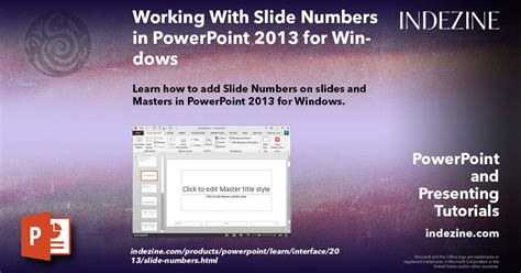 Working With Slide Numbers In Powerpoint 2013 For Windows