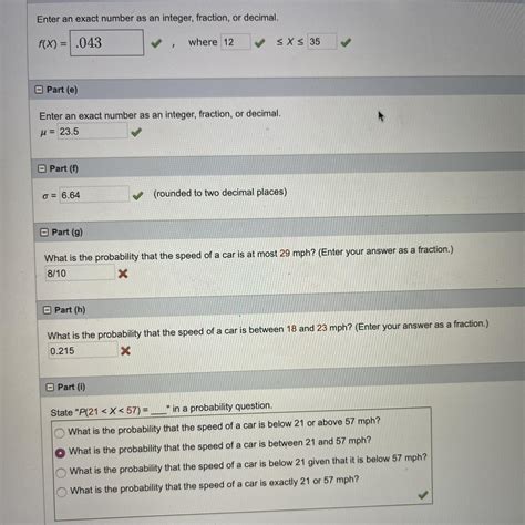 Math Statistics I Need Help On The Red X “the Speed Of Cars Passing